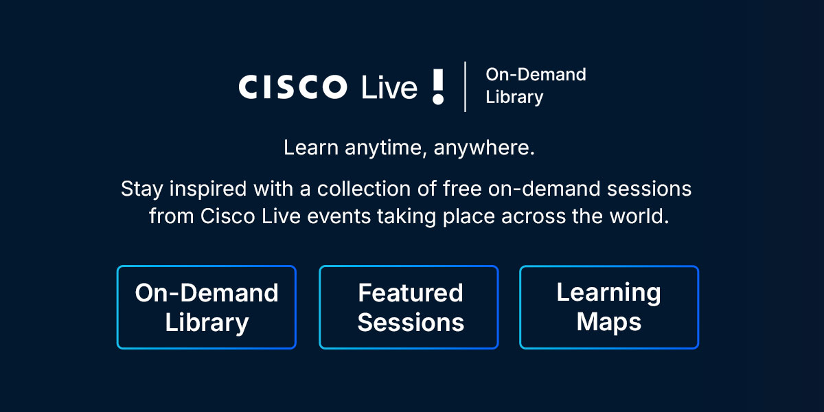Home - Cisco Live On-Demand - Cisco